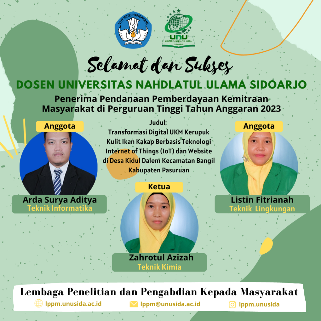 Dosen UNUSIDA Lolos Seleksi Pendanaan Hibah Penelitian dan Pengabdian ...
